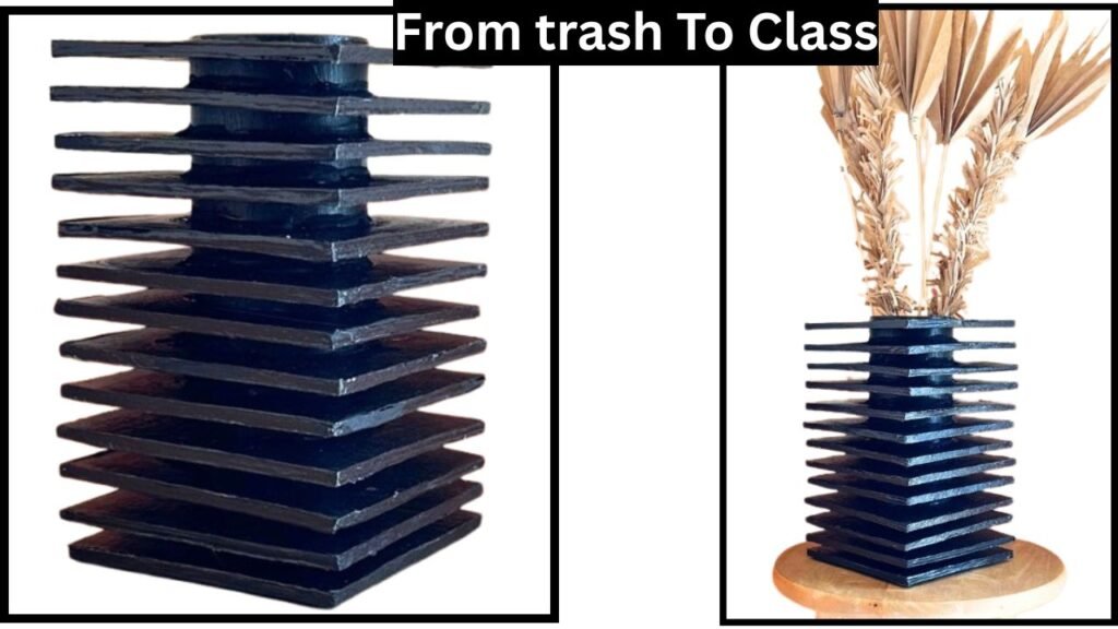 Turn Cardboard Into A Modern Vase: Trash To Treasure DIY