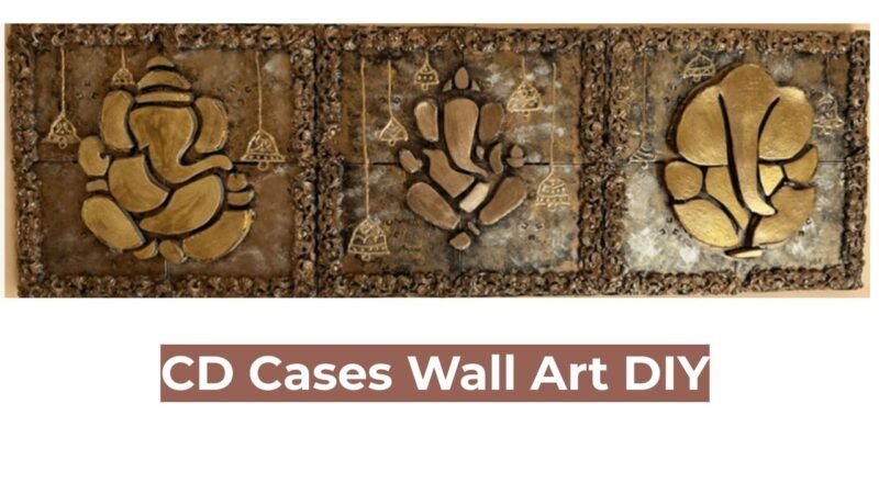 Upcycled CD cases Wall Art DIY: Relief Wall Art – Eco Budget Crafts