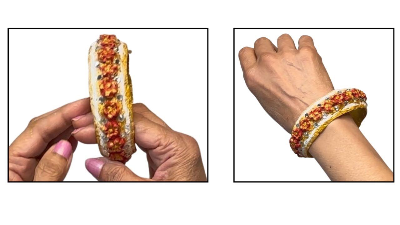 How To Make paper Mache Clay Bangle: cardboard paper Mache Clay DIY ...