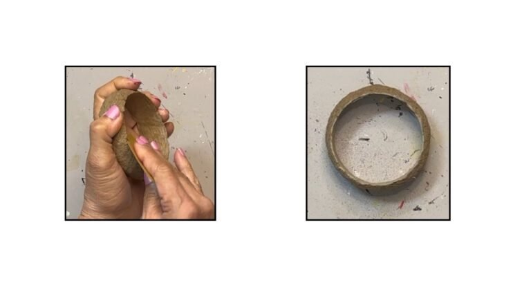 How To Make paper Mache Clay Bangle: cardboard paper Mache Clay DIY ...